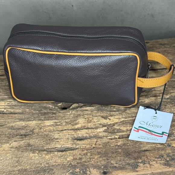 Maszei | Bags | Luxury Italian Leather Dopp Kit Gift For Men By Massei ...